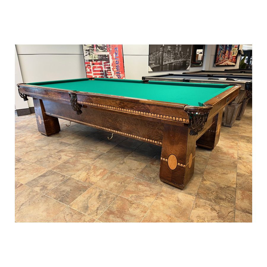 Incredibly rare antique 9 foot Brunswick Billiards Medalist pool table ...