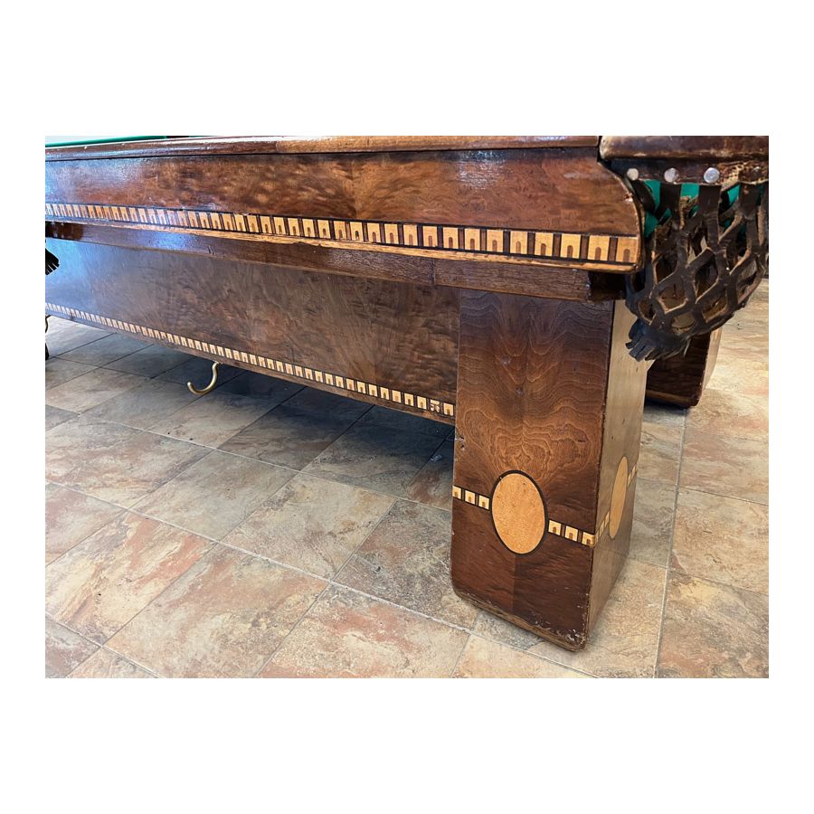 Incredibly rare antique 9 foot Brunswick Billiards Medalist pool table ...