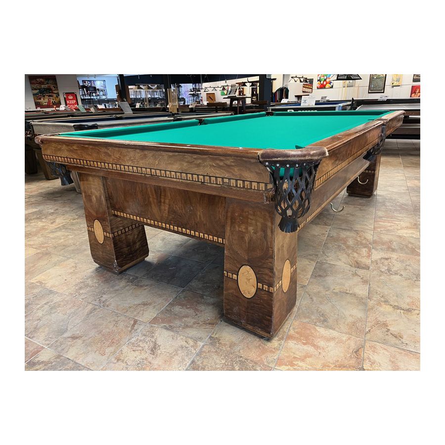 Incredibly rare antique 9 foot Brunswick Billiards Medalist pool table ...