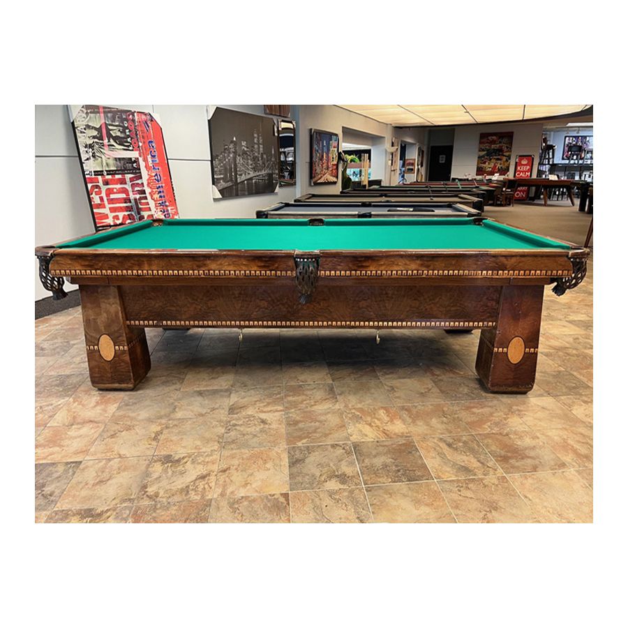 Incredibly rare antique 9 foot Brunswick Billiards Medalist pool table ...