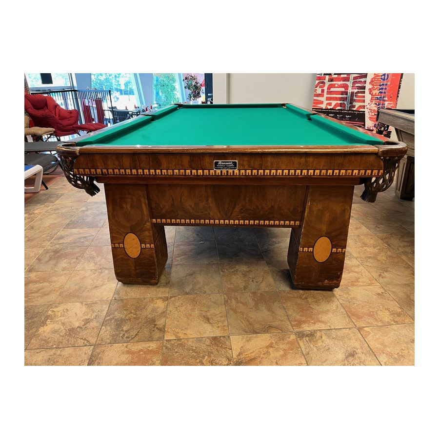 Incredibly rare antique 9 foot Brunswick Billiards Medalist pool table ...