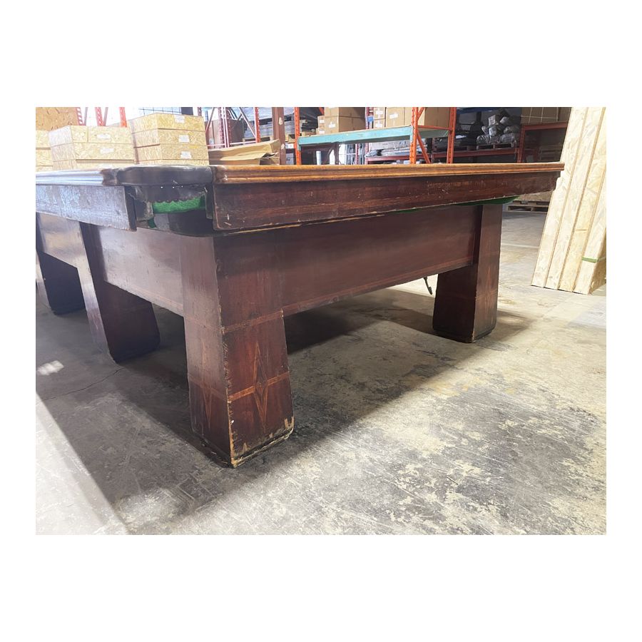 Antique British Billiard Company 6 x 12 foot format snooker table