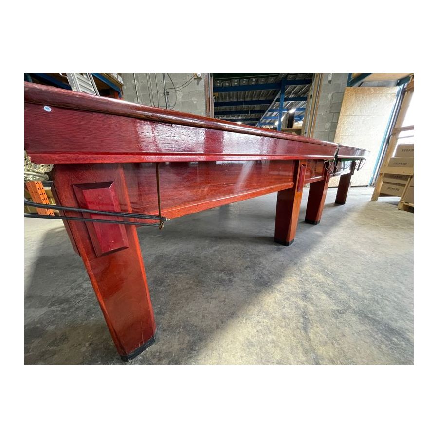 Burroughs and Watts Antique 12 foot snooker table with Mahogany finish ...