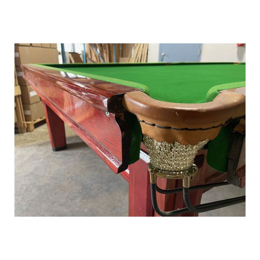 Burroughs and Watts Antique 12 foot snooker table with Mahogany finish ...
