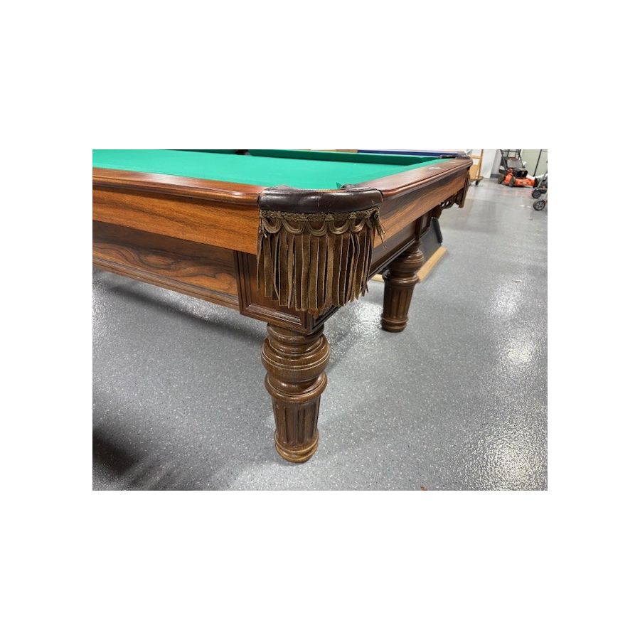 Brunswick Billiards solid hardwood used 8 foot pool table with natural ...