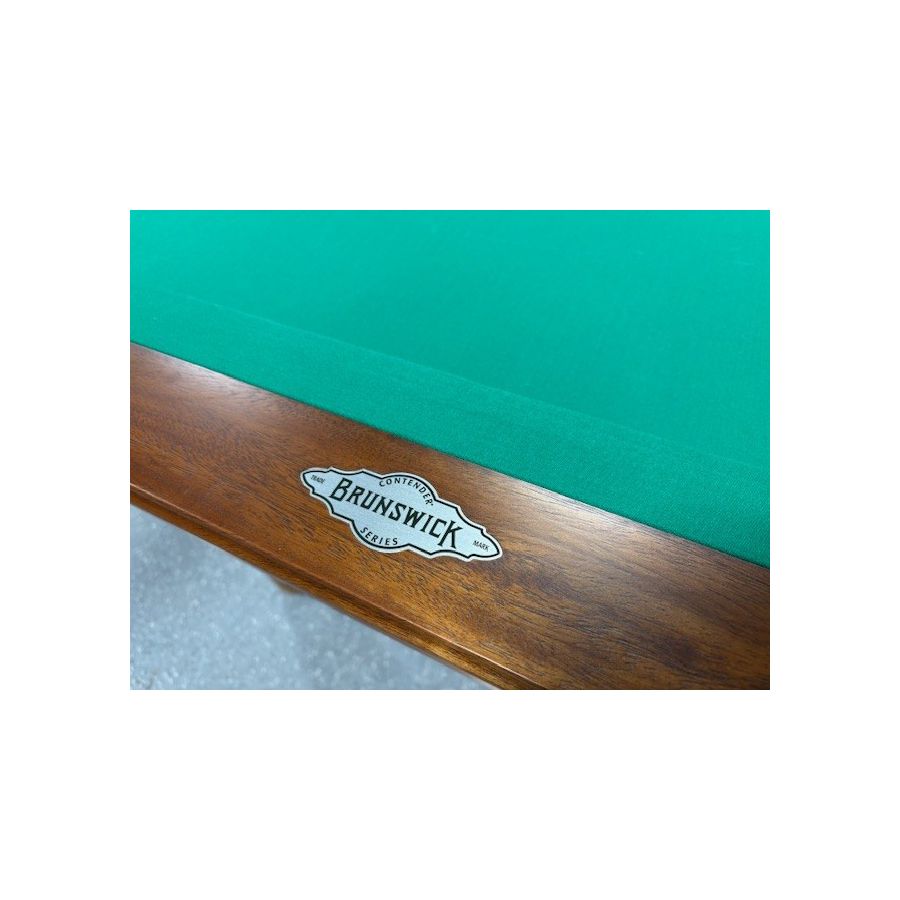 Brunswick Billiards solid hardwood used 8 foot pool table with natural ...