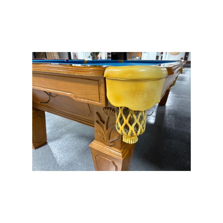 Medium Oak finish 8 foot natural quarried 1 inch slate used pool table ...
