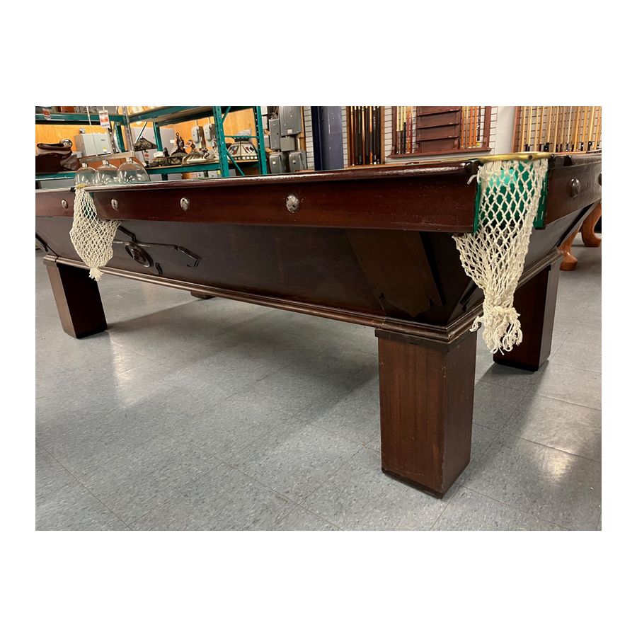 Brunswick Monarch 9 foot used antique pool table with 1 inch thick ...